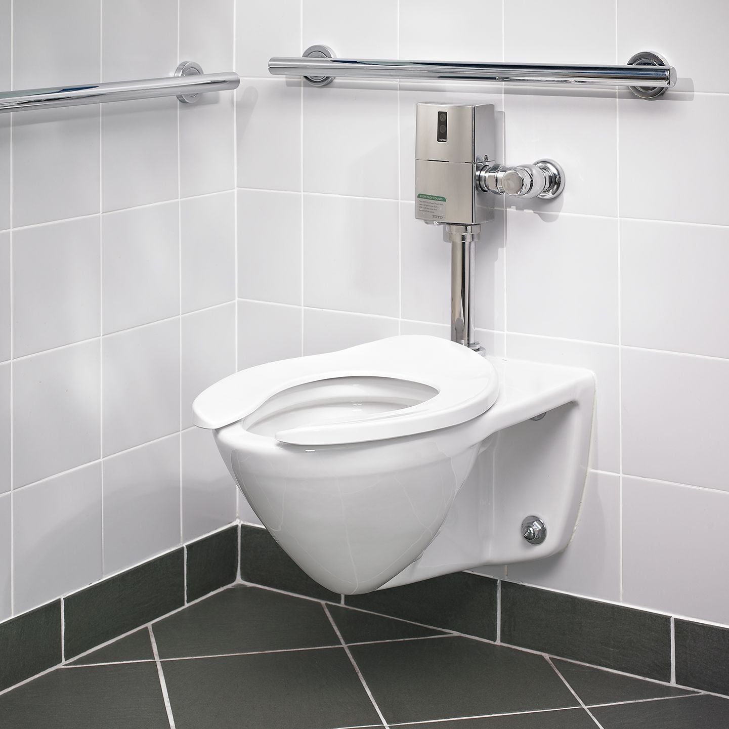 TOTO CT708E#01 High Efficiency Wallmount Commercial Flushometer Toilet ...